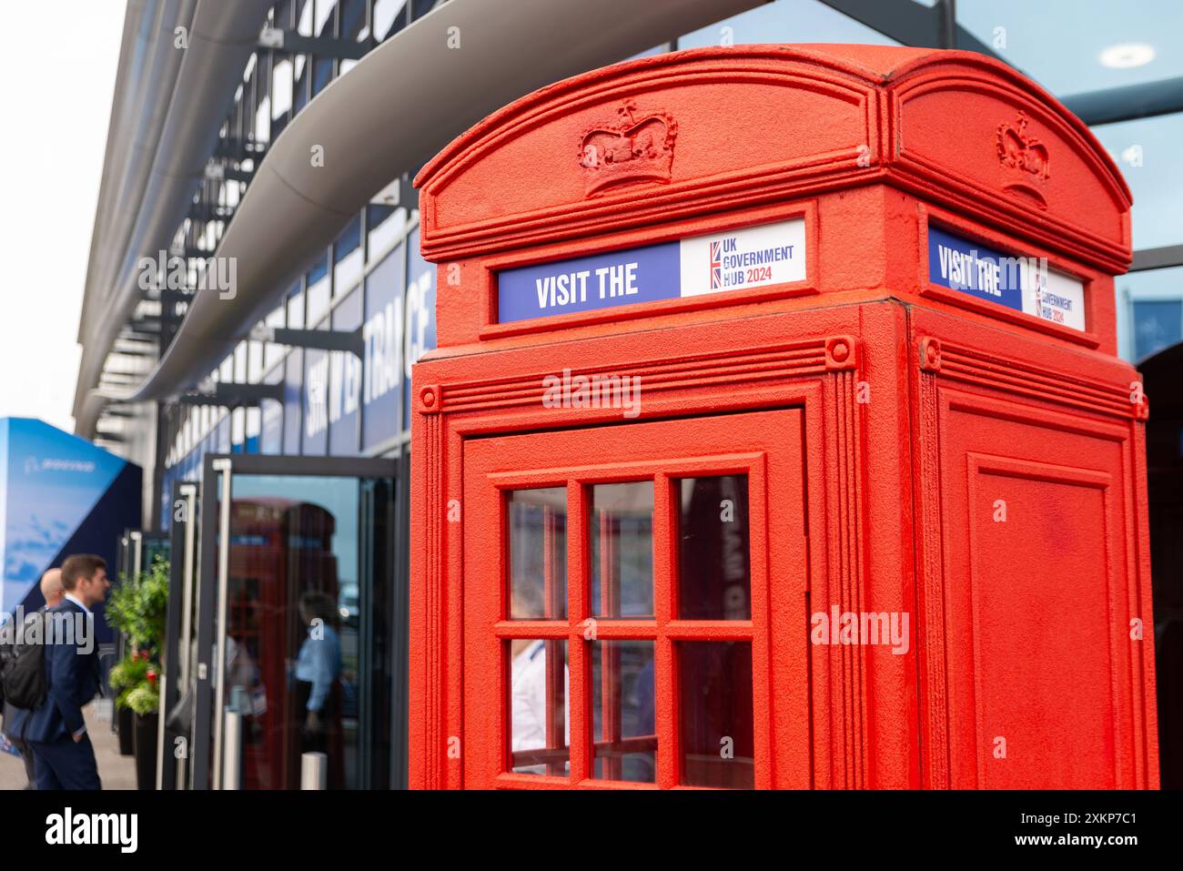 Entrance to venue at the Farnborough International Airshow 2024, UK. UK ...