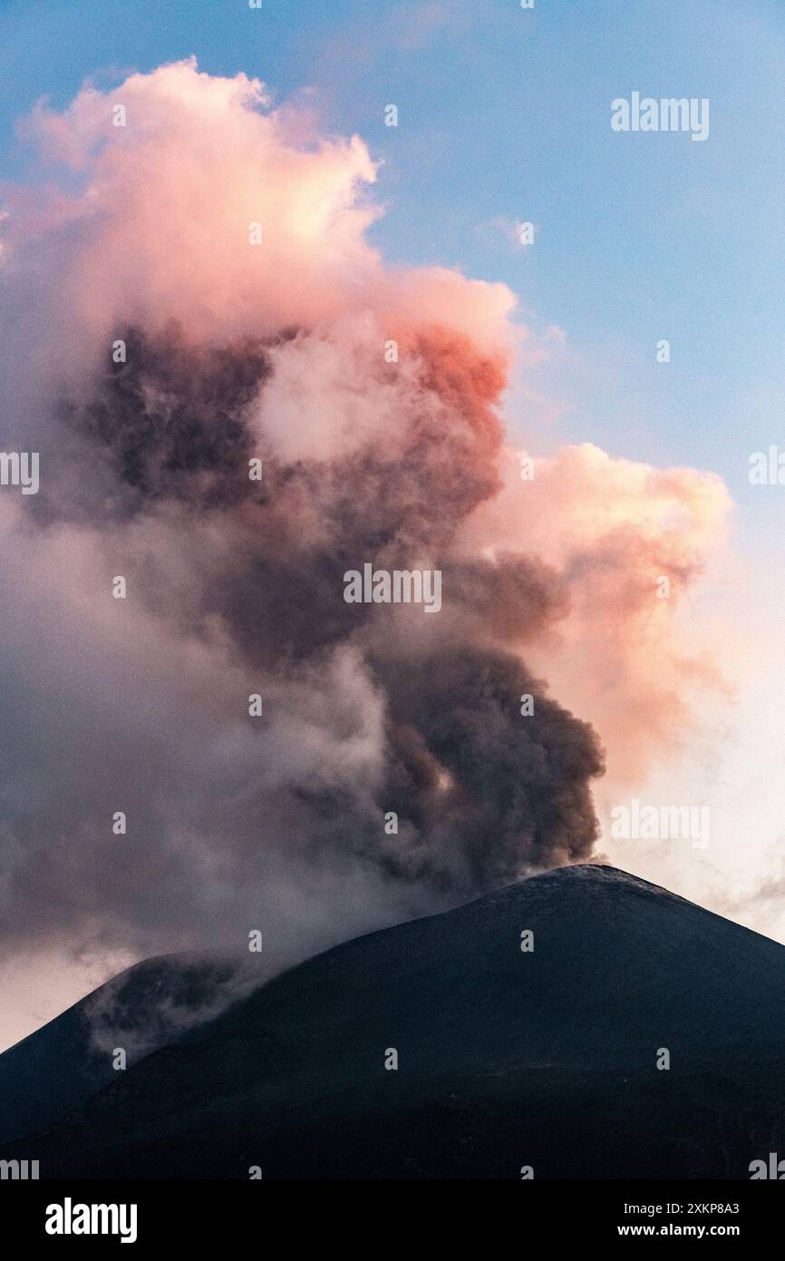 A huge ash cloud erupts from the north-east crater of Mount Etna ...