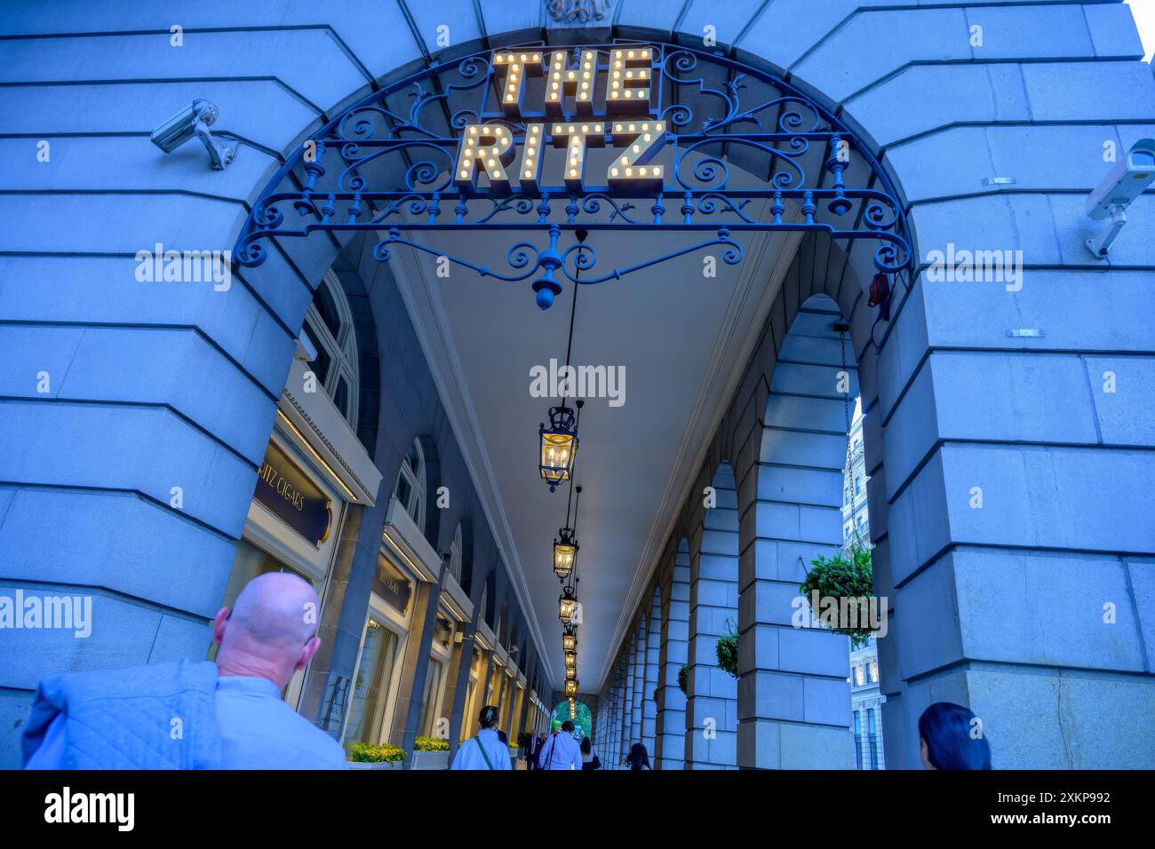 Stylized image of the ornate entrance to The Ritz, showcasing luxurious ...