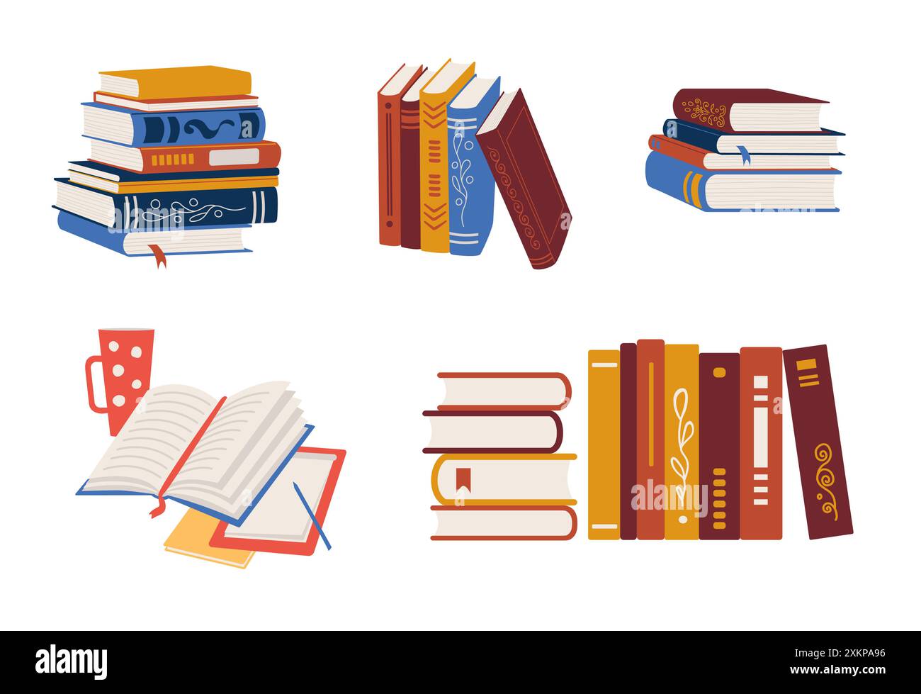 Textbooks vector vectors hi-res stock photography and images - Alamy