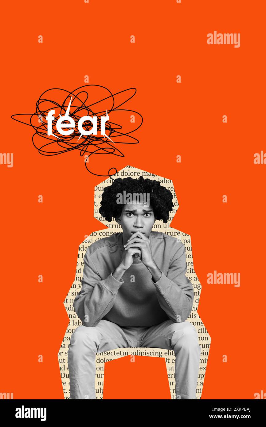 Composite trend artwork sketch image photo collage of monochrome young ...