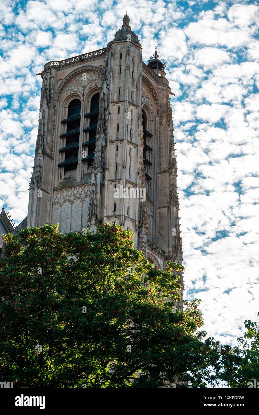 Architectural details of the Bourges Cathedral is dedicated to Saint ...