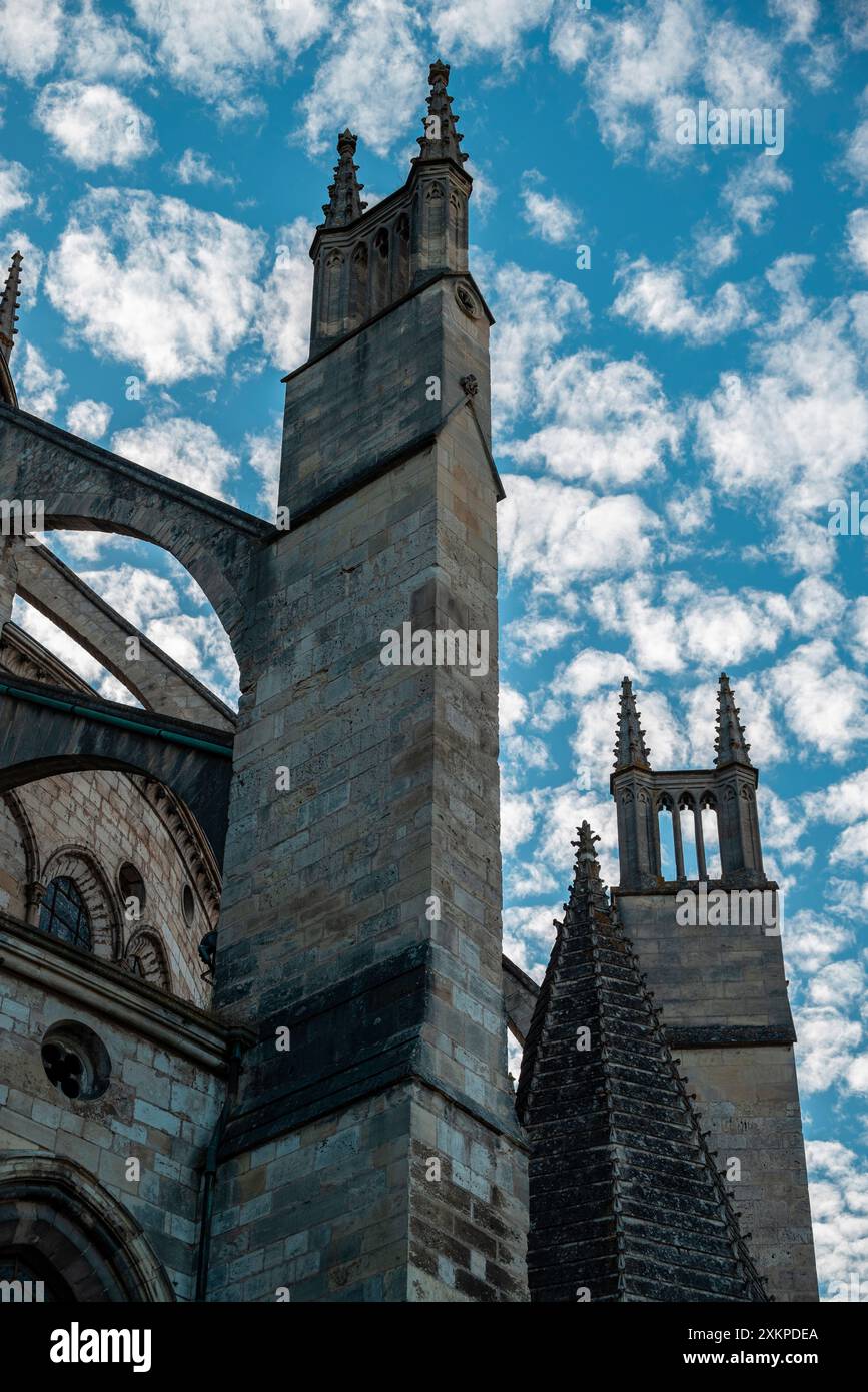 Architectural details of the Bourges Cathedral is dedicated to Saint ...