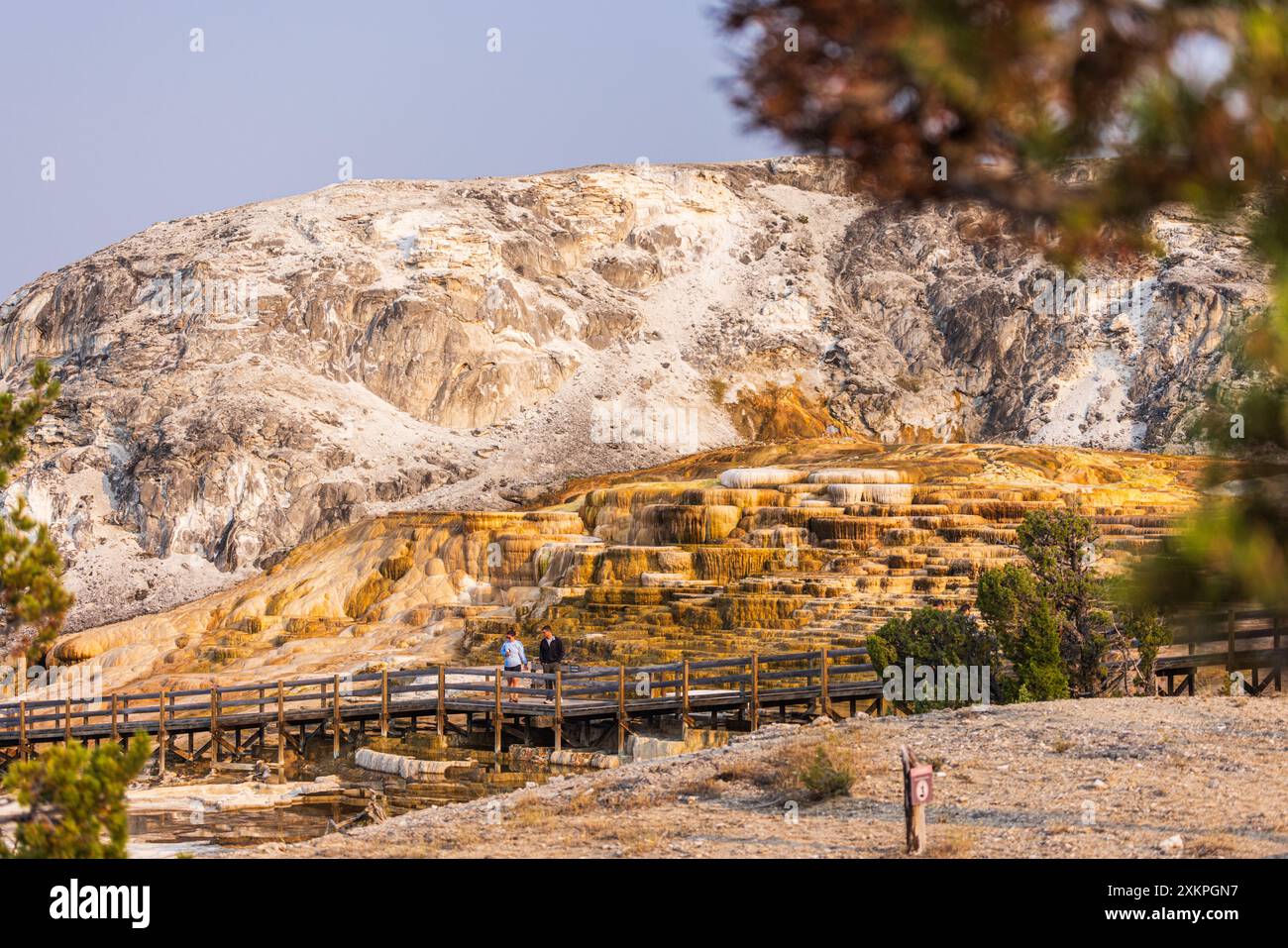 Exploring the Terraced Formations at Mammoth Hot Springs, Yellowstone ...