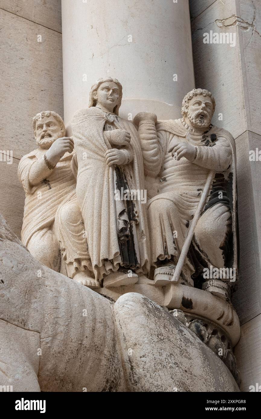 beautiful stone figures carved from local materials in the croatian ...