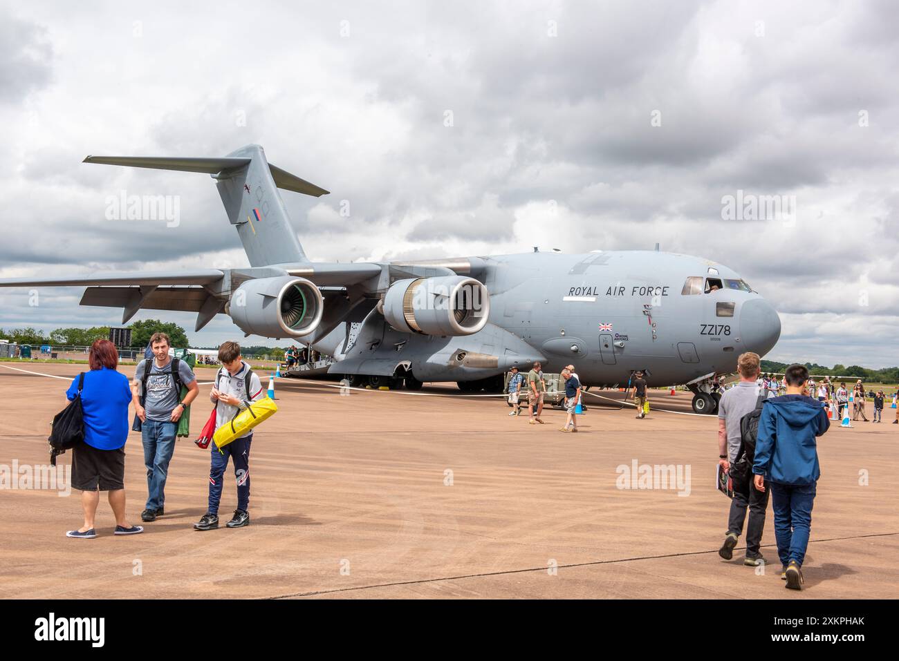 large military transport aircraft on display at the royal international ...