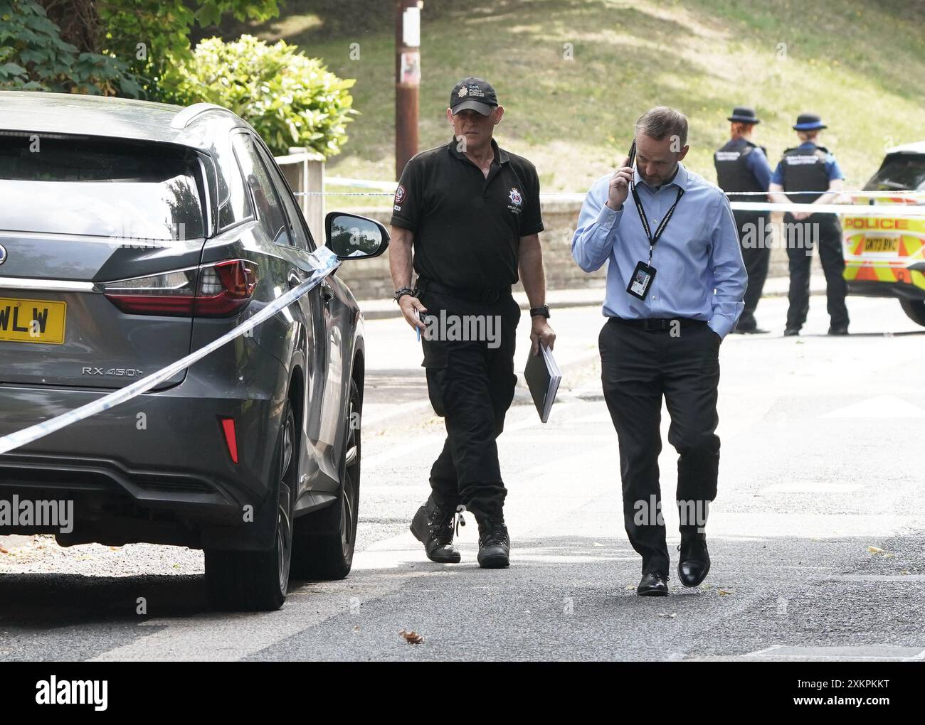 A police officer and a detective at the scene in Sally Port in ...