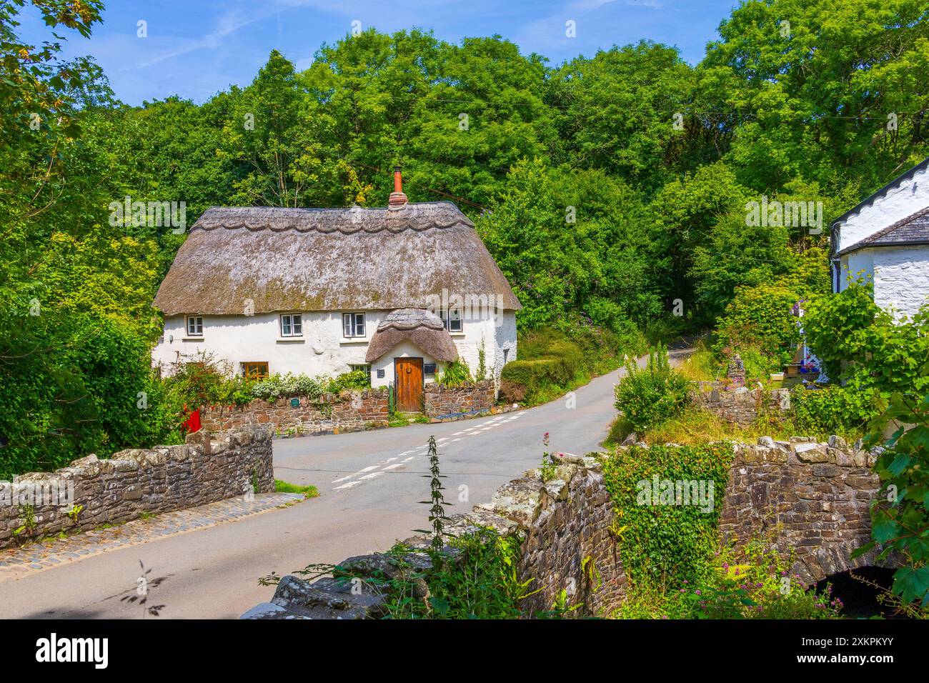 The thatched Speke's Valley Cottage sits in a secluded valley at ...
