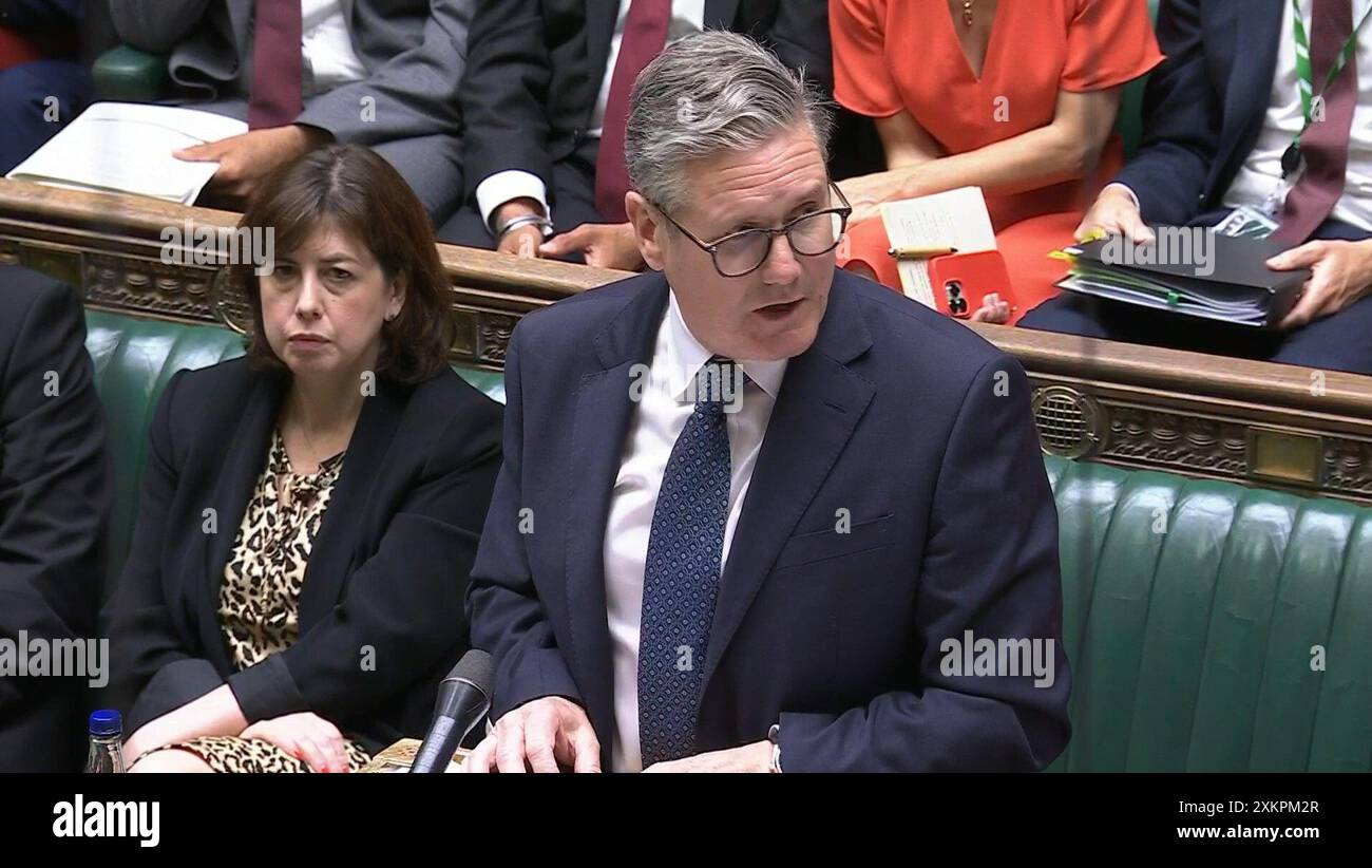 Prime Minister Sir Keir Starmer speaks during Prime Minister's ...