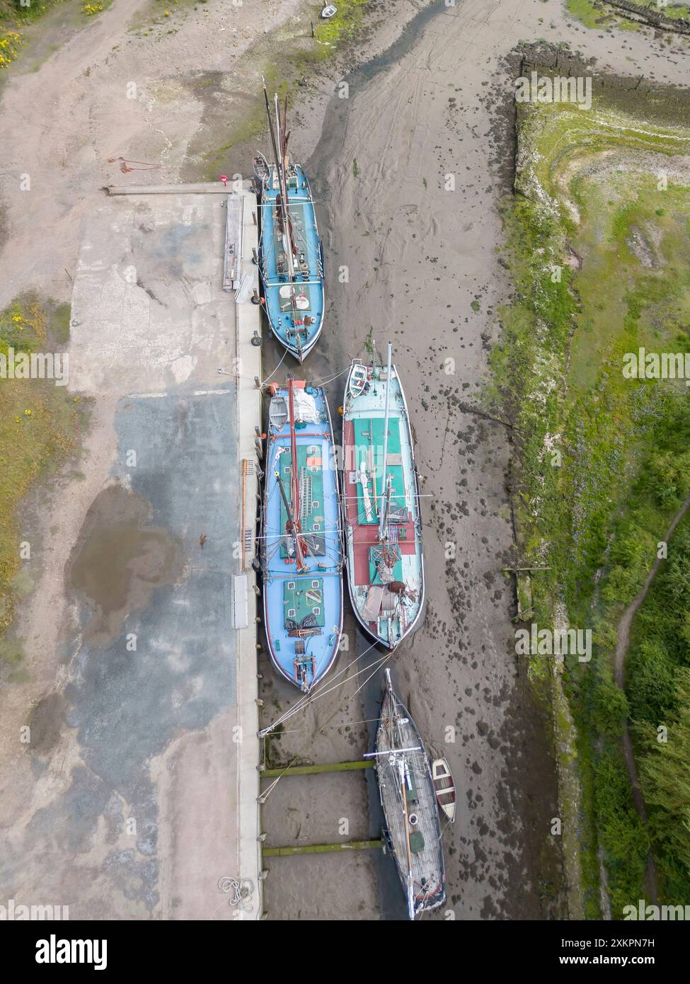 aerial view of edith may and other east coast and thames historic ...