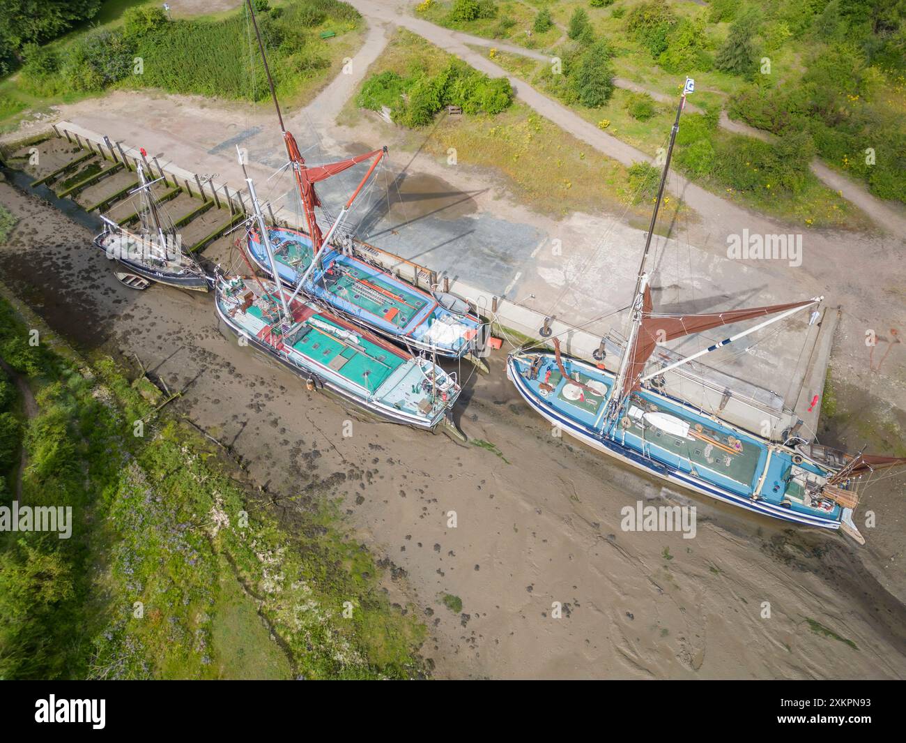aerial view of edith may and other east coast and thames historic ...