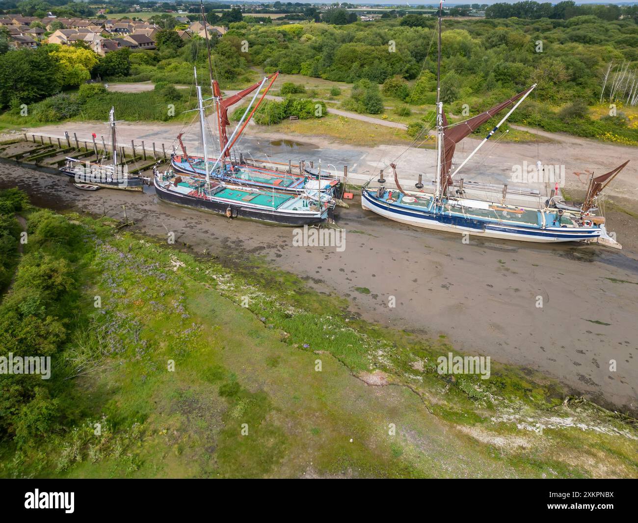 aerial view of edith may and other east coast and thames historic ...