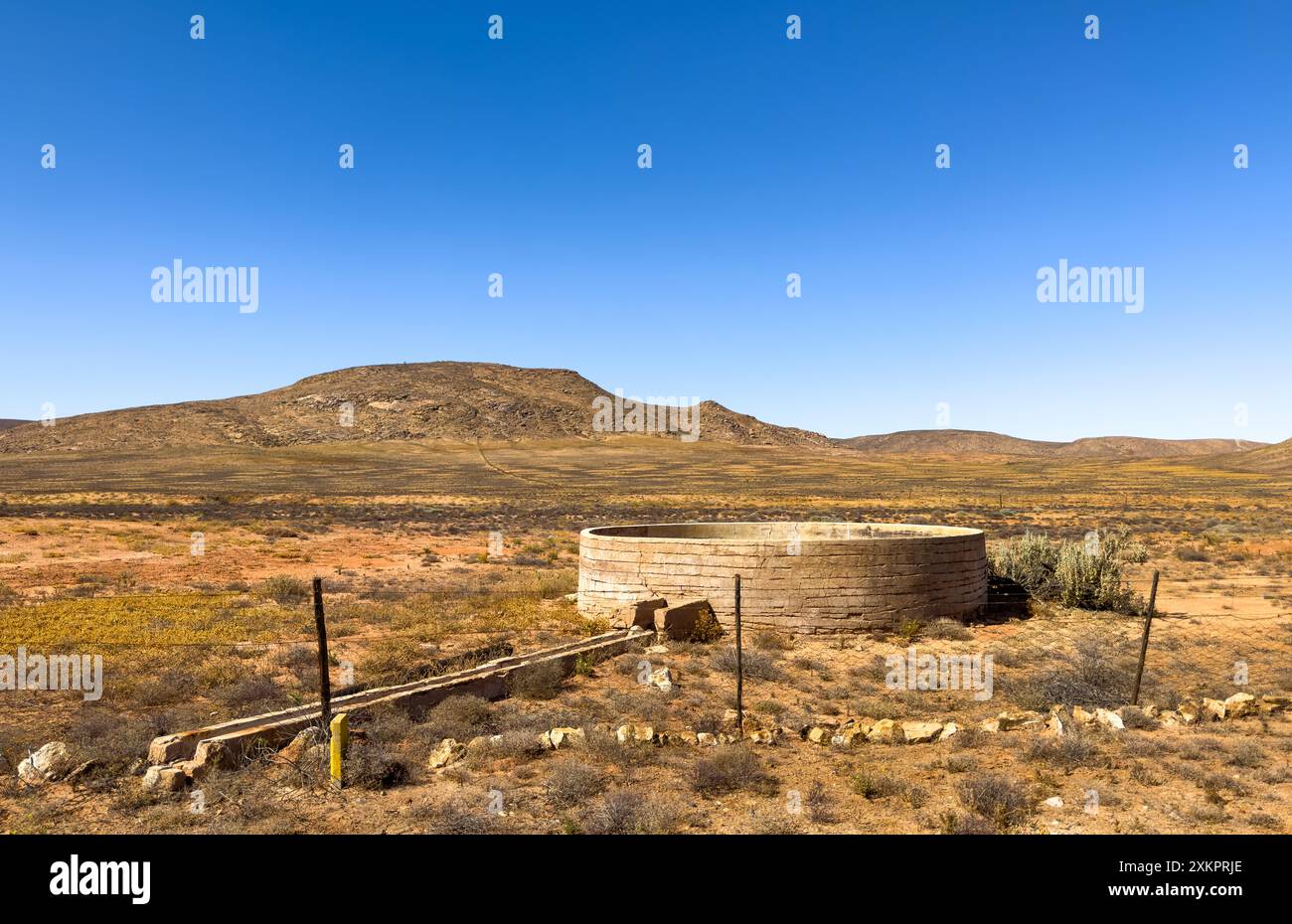 Farming water reservoir in the Namaqualand region of South Africa Stock ...