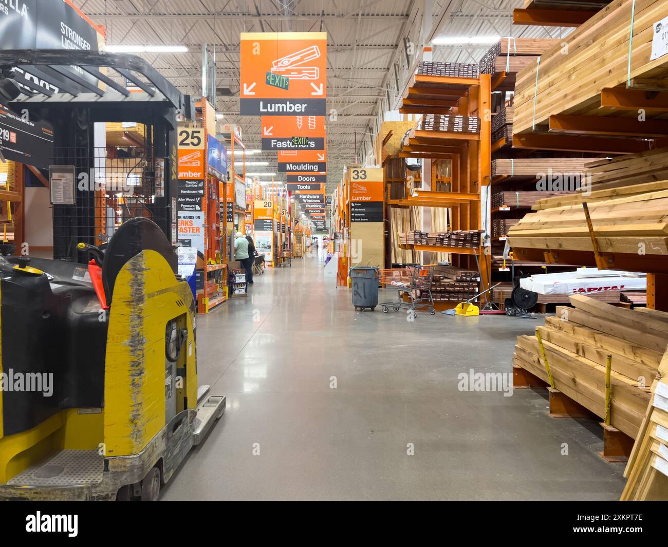 Lumber Section Inside a Home Depot Store Stock Photo - Alamy