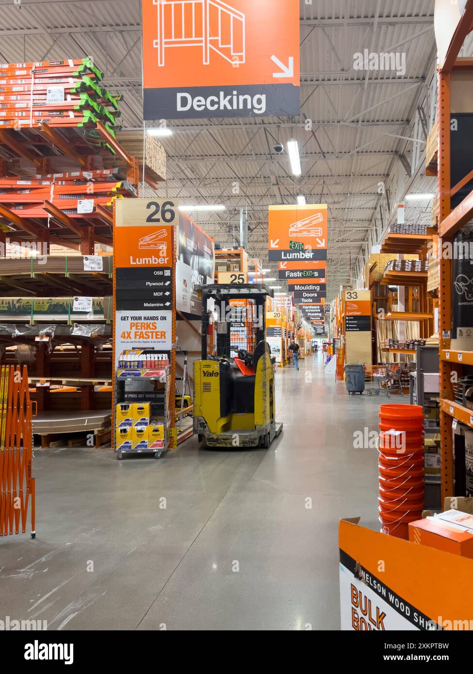 Lumber Section Inside a Home Depot Store Stock Photo - Alamy