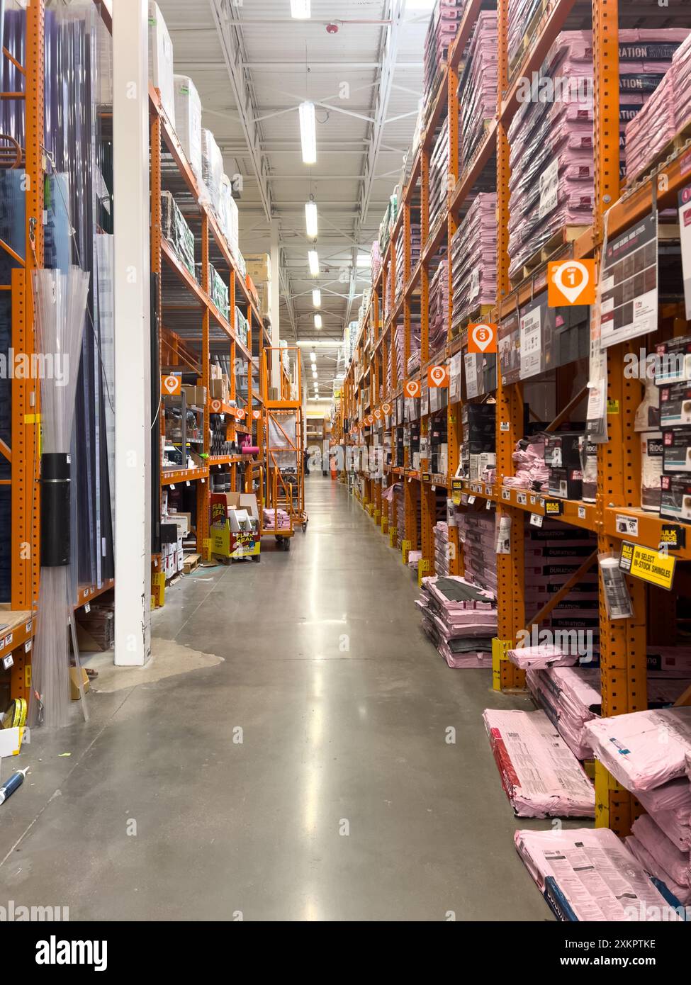 Lumber Section Inside a Home Depot Store Stock Photo - Alamy