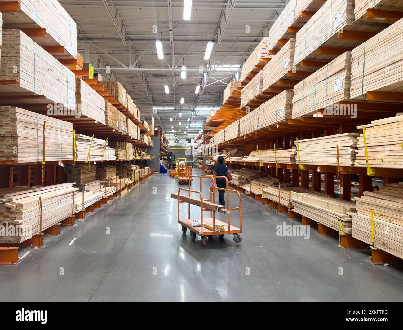 Lumber Section Inside a Home Depot Store Stock Photo - Alamy