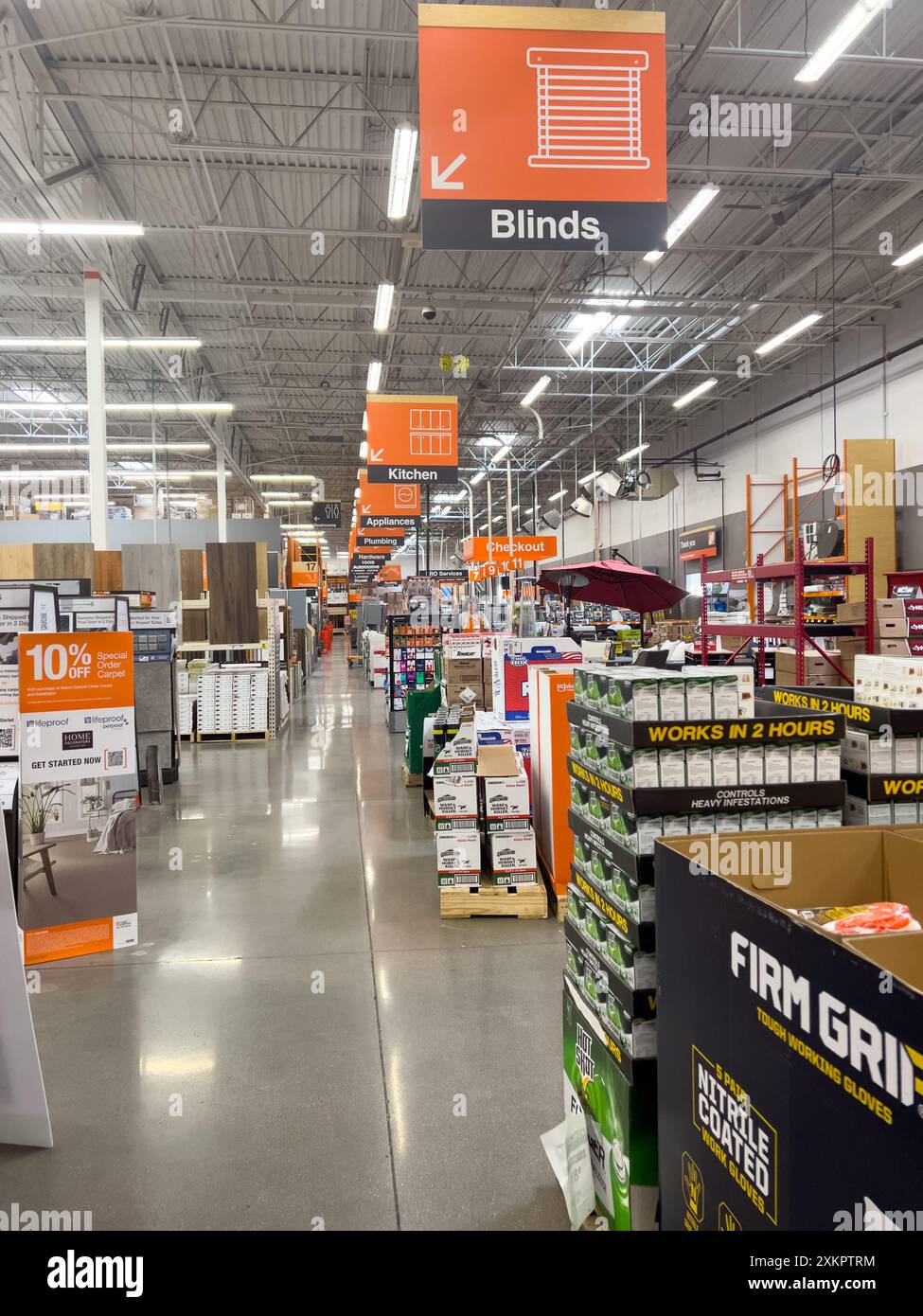 Lumber Section Inside a Home Depot Store Stock Photo - Alamy