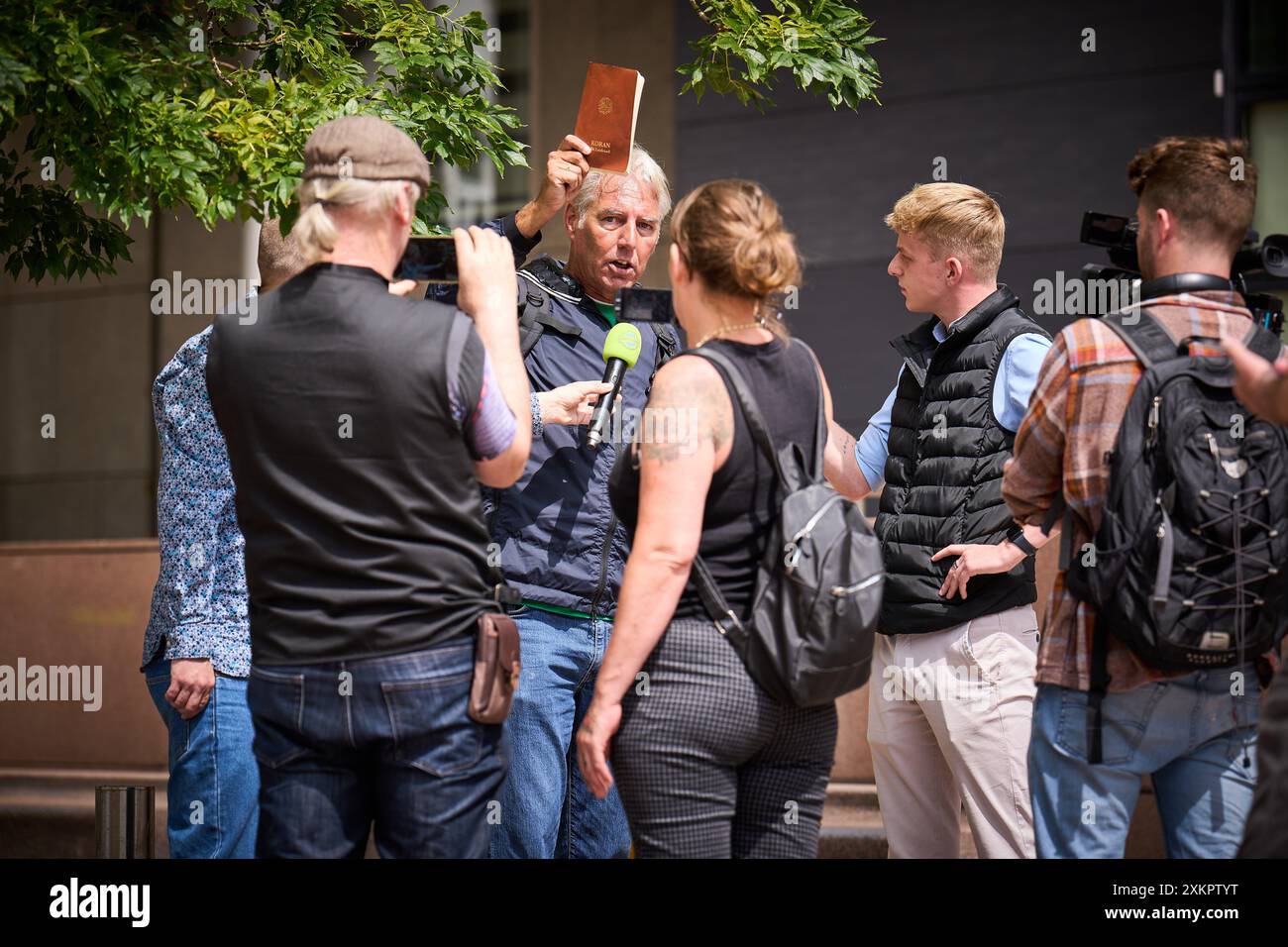 THE HAGUE - Pegida leader Edwin Wagensveld during a protest in front of ...
