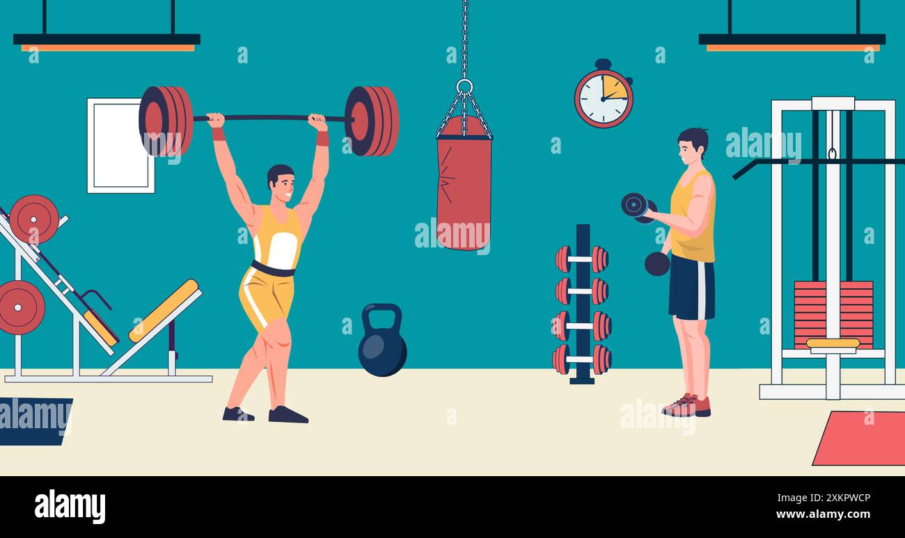 Female character working out and keeping fit hi-res stock photography ...