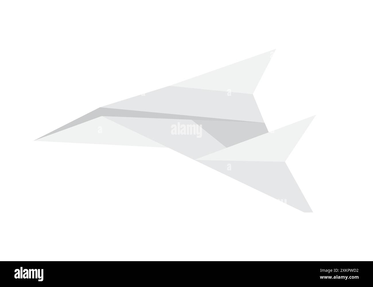 White paper plane flying, cute idea of letter and online message vector ...