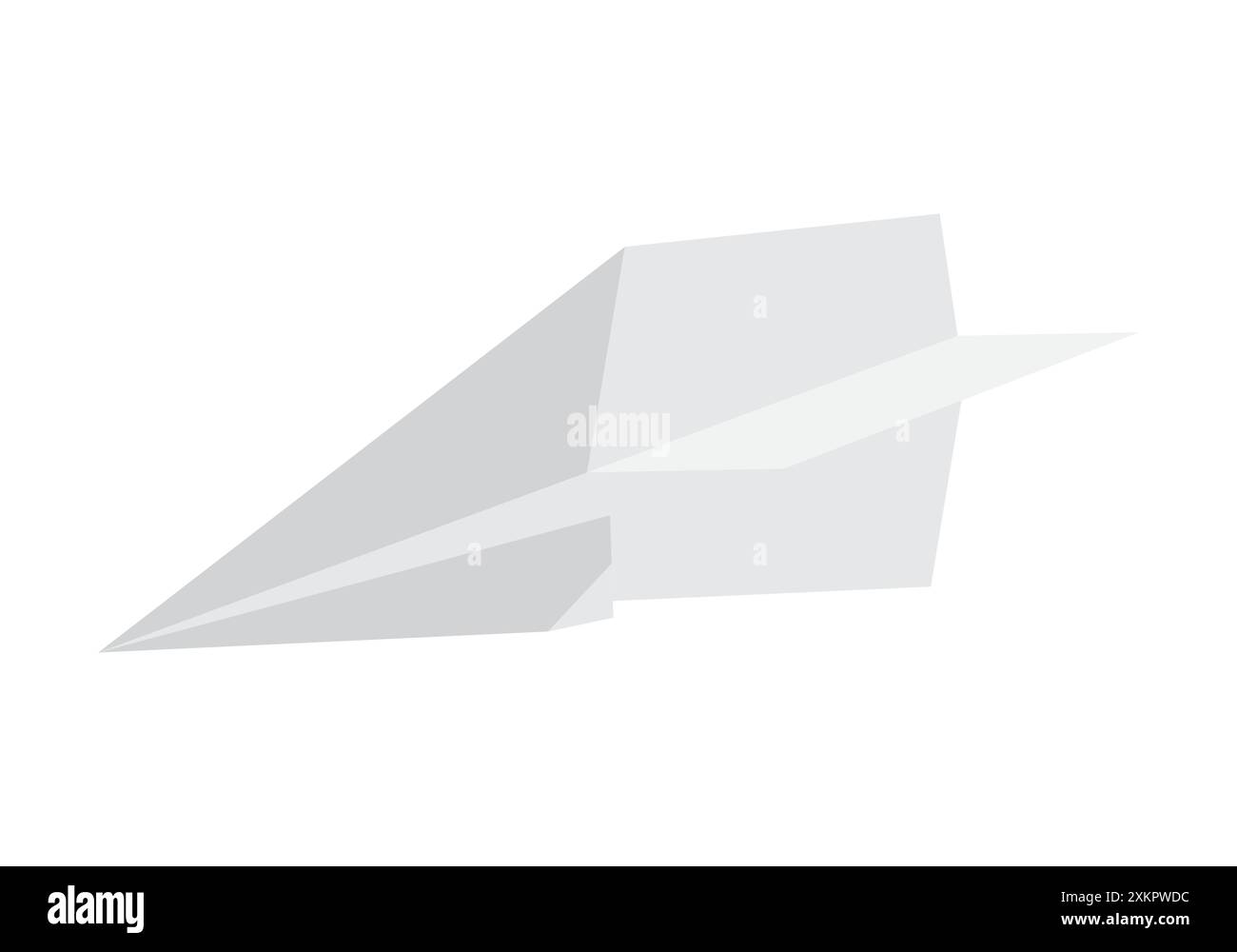 White craft paper plane travel, flying folded airplane of geometric ...