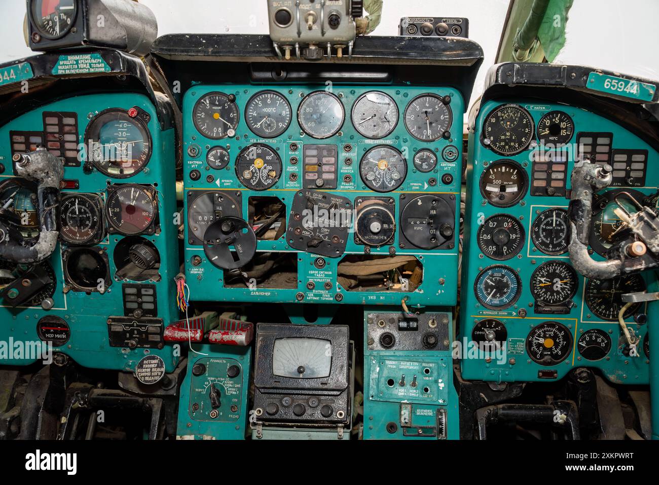 Primorsky region, Russia - 16 July 2024: airplane The Tupolev Tu-134A-3 ...