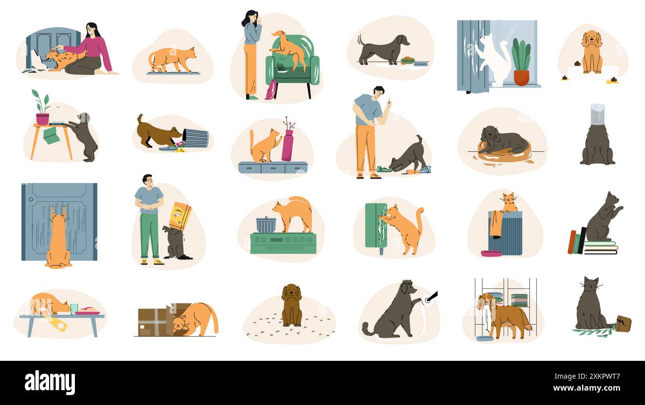 Guilty cat dog Stock Vector Images - Alamy