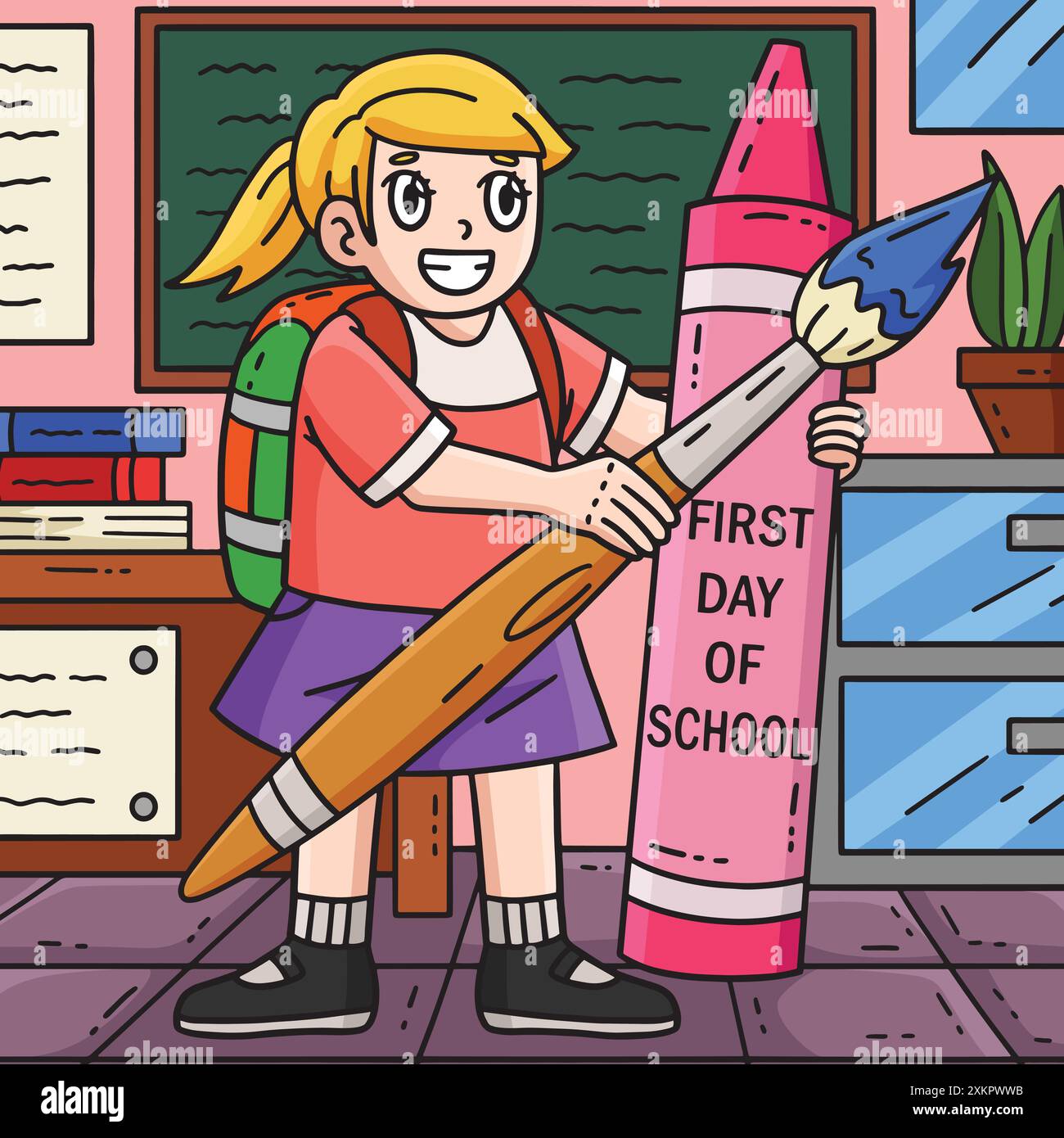 Cartoon crayon hi-res stock photography and images - Alamy