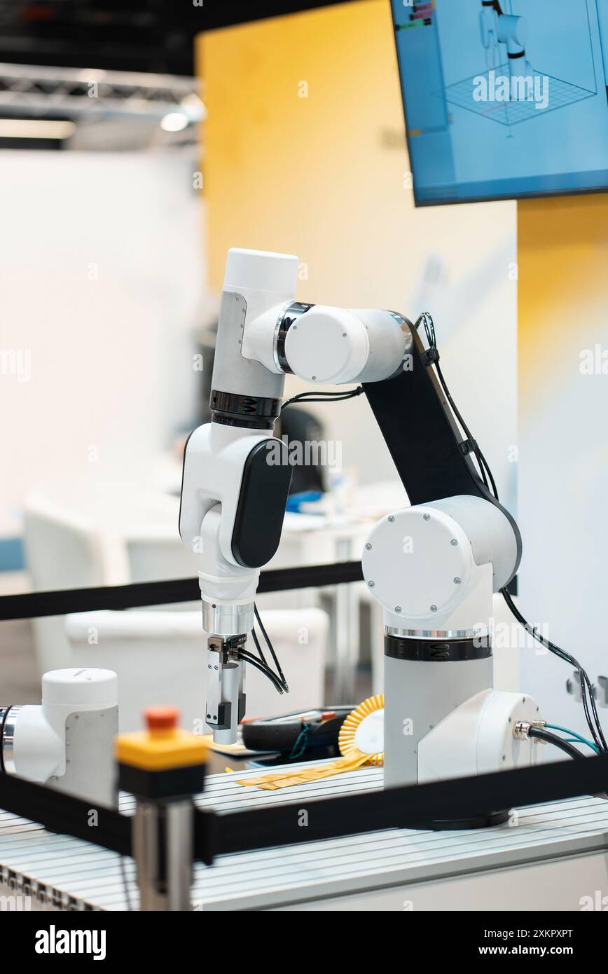 automated programmed robotic arm for manufacturing and industrial lines ...