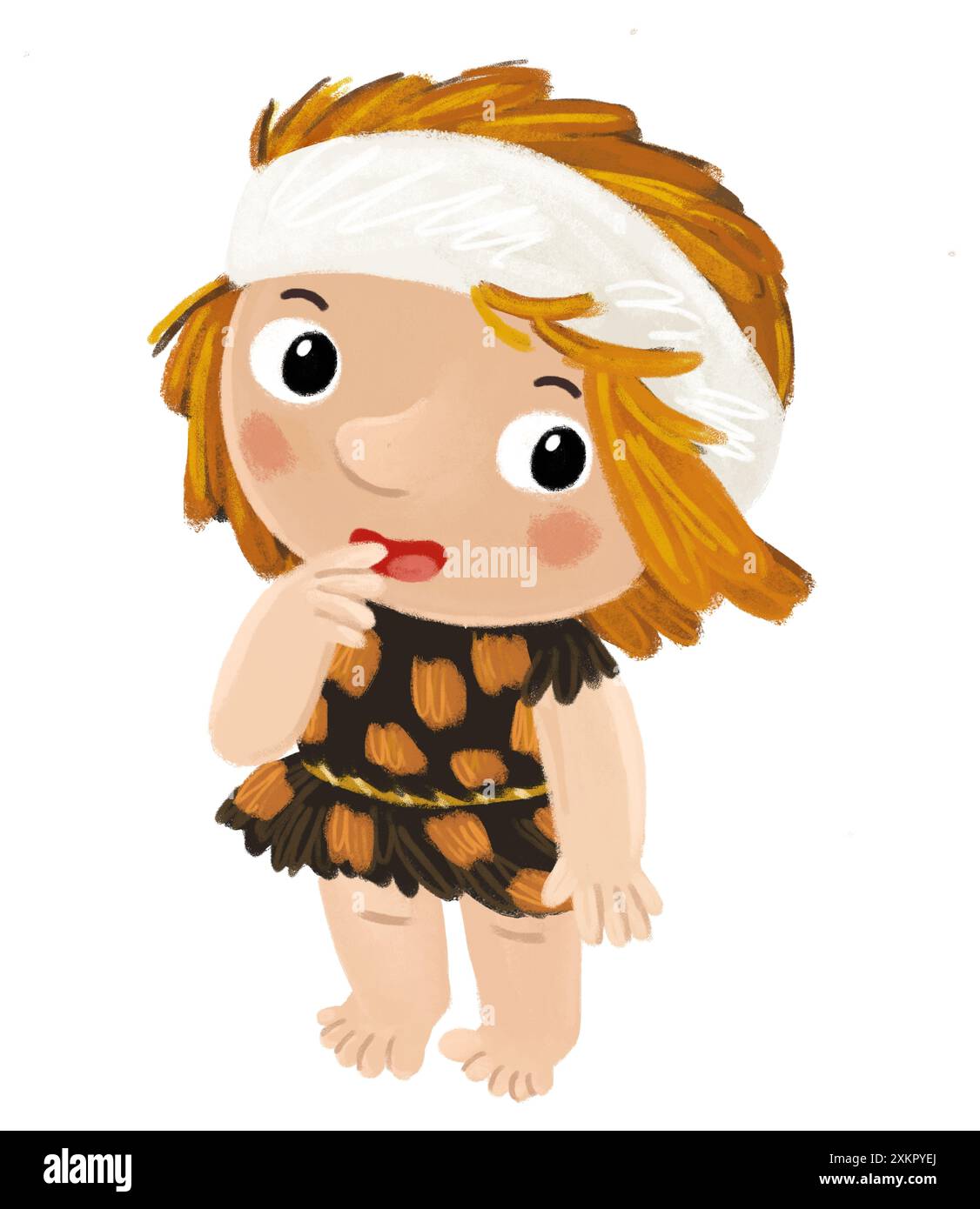 cartoon ancient prehistoric caveman cave boy character isolated ...