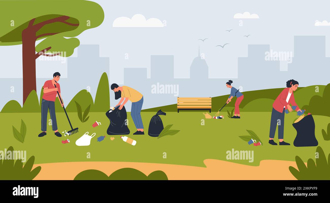 Kids cleaning park hi-res stock photography and images - Alamy