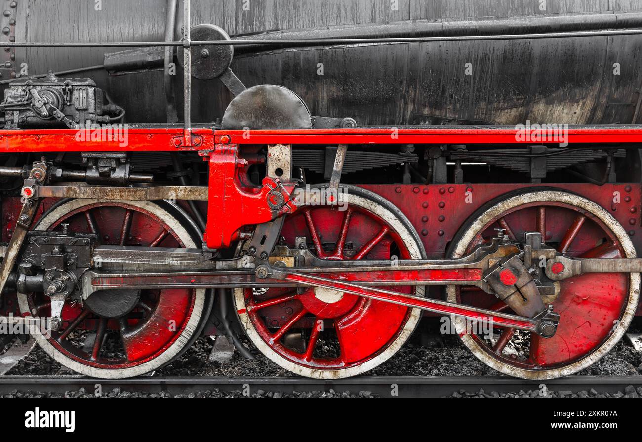 Steam locomotive wheels closeup hi-res stock photography and images - Alamy