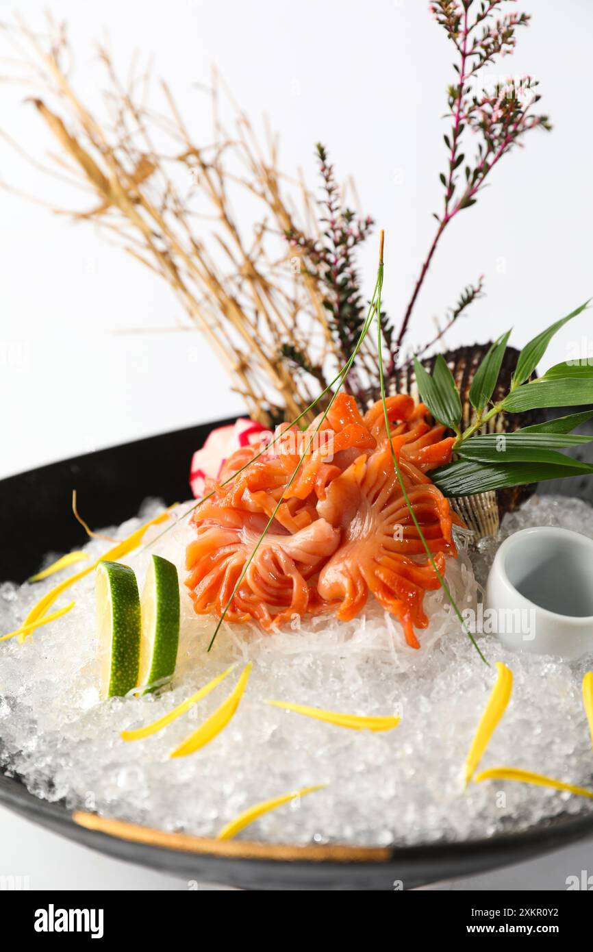 Akagai (Ark Shell) sashimi Stock Photo - Alamy