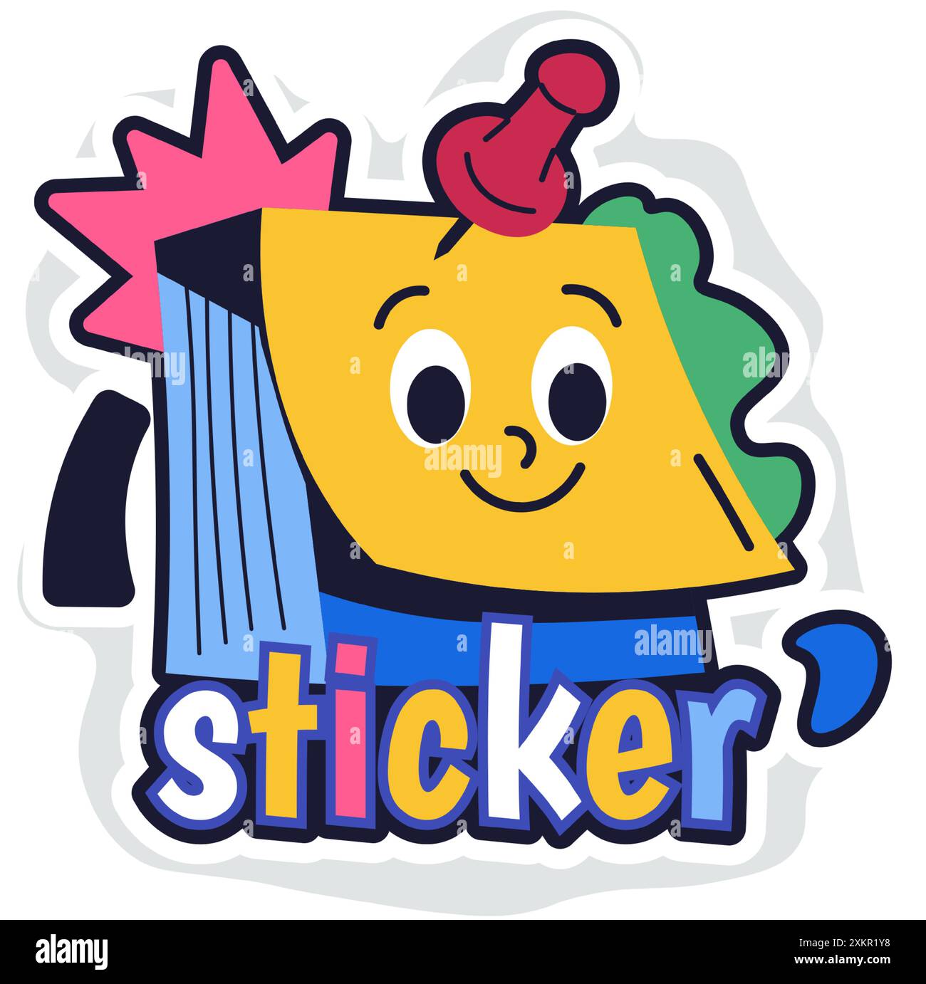 Note sticker school character Cut Out Stock Images & Pictures - Alamy