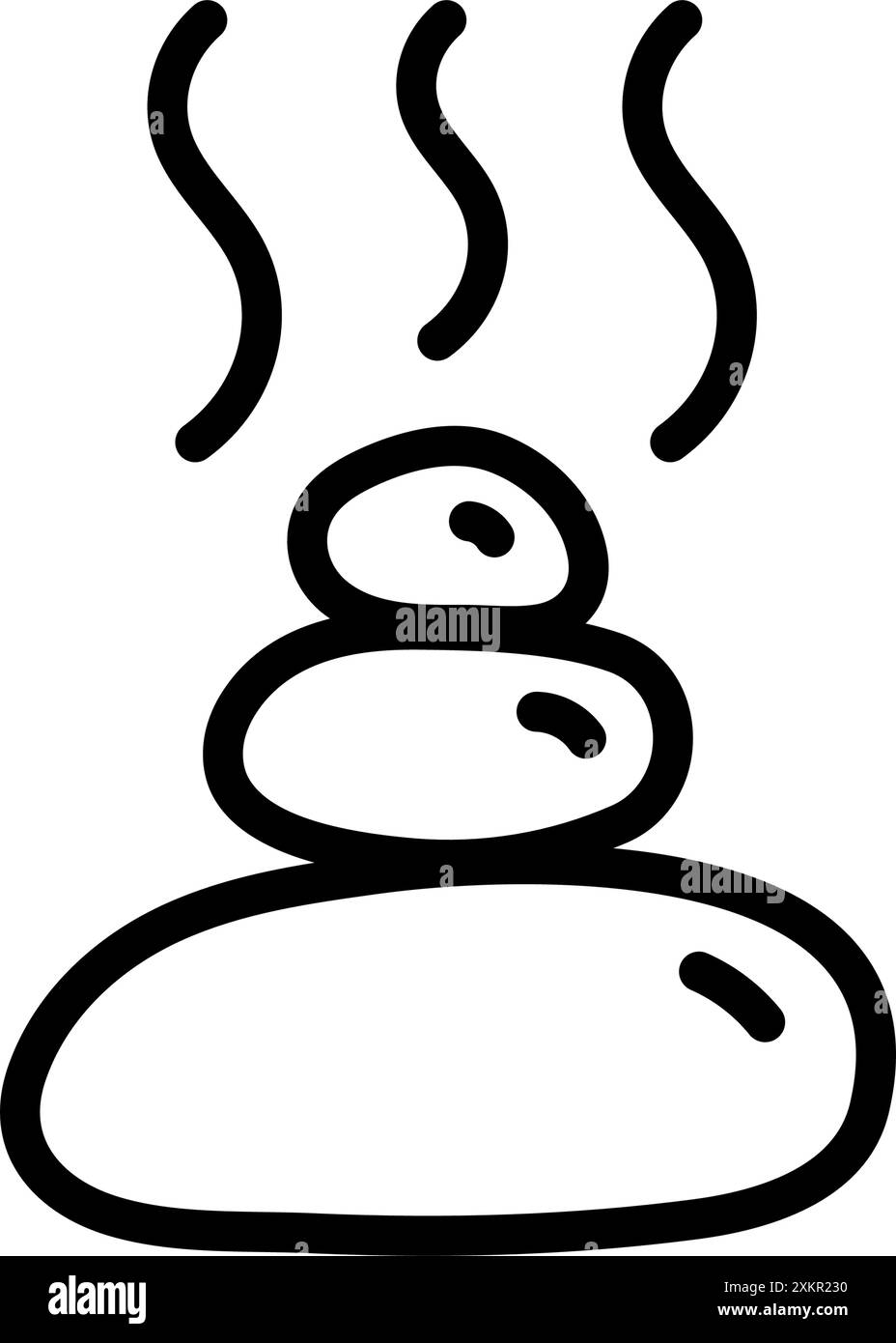 Massage hot stone line icon. Essential, aromatherapy, spa, wellness ...