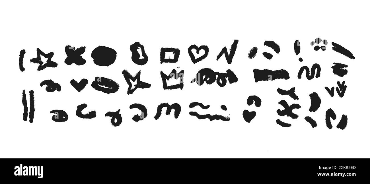 Chalk crayon underline collection Stock Vector Images - Alamy