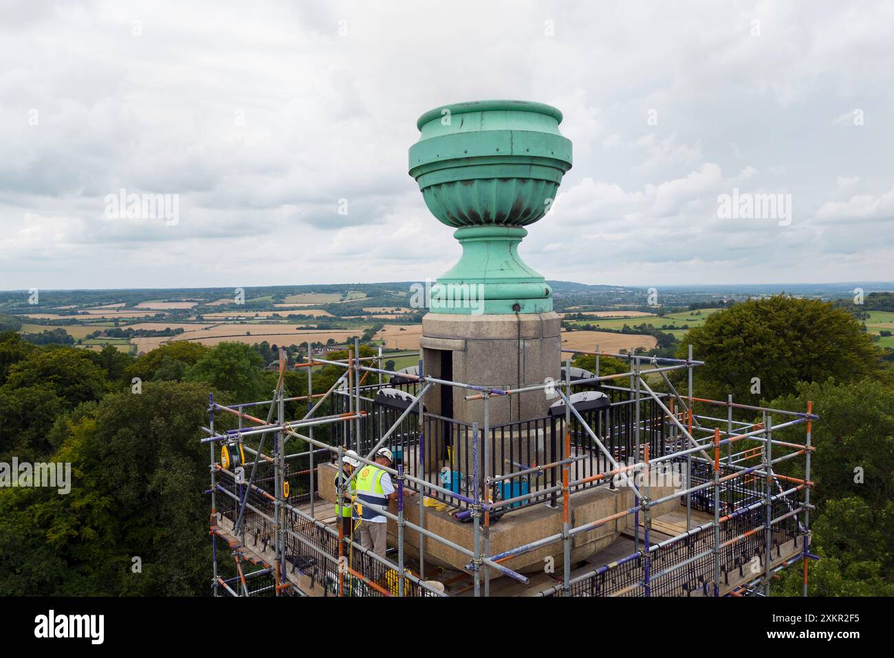 Specialists clean the Bridgewater Monument for the first time since the ...