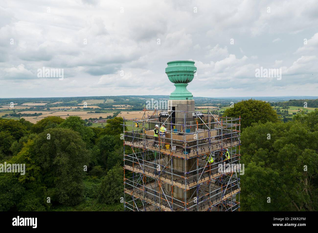 Specialists clean the Bridgewater Monument for the first time since the ...