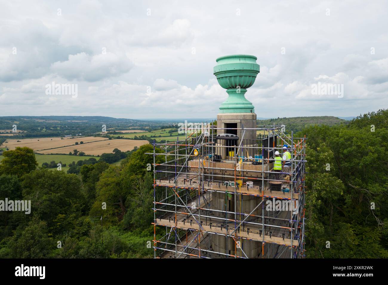 Specialists clean the Bridgewater Monument for the first time since the ...
