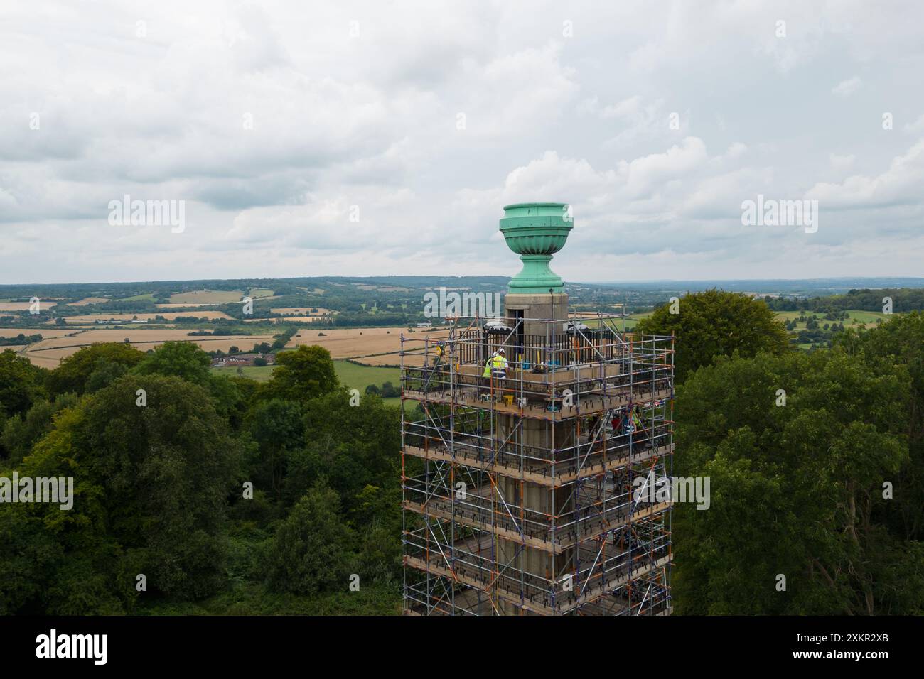 Specialists clean the Bridgewater Monument for the first time since the ...