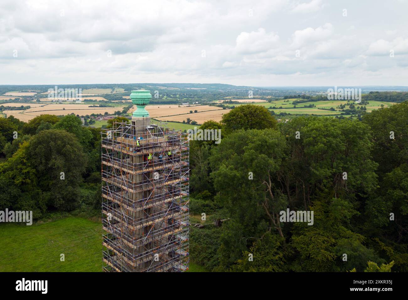 Specialists clean the Bridgewater Monument for the first time since the ...