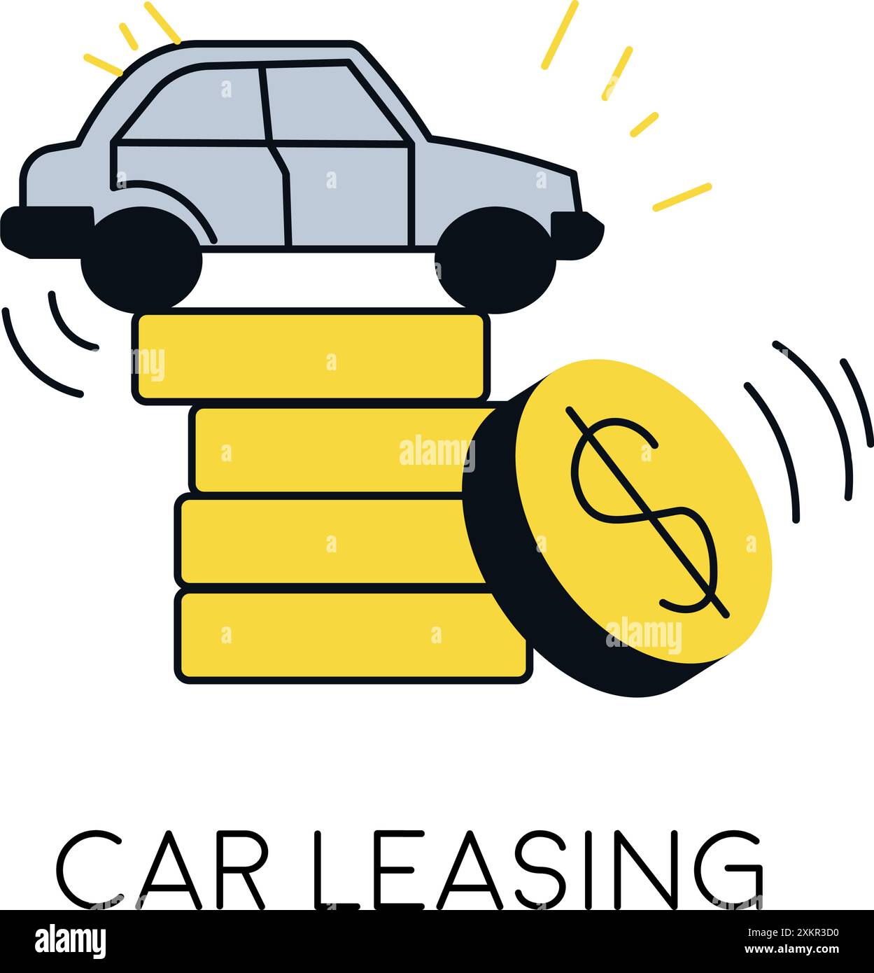 Coins stacked isolated in Stock Vector Images - Alamy