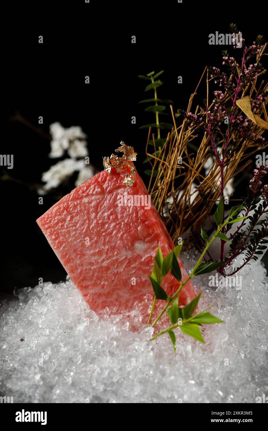 otoro tuna sashimi, japanese food Stock Photo - Alamy