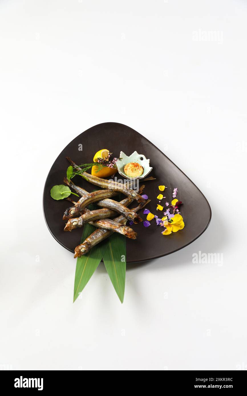 deep-fried crispy Capelin fish with chili Stock Photo - Alamy