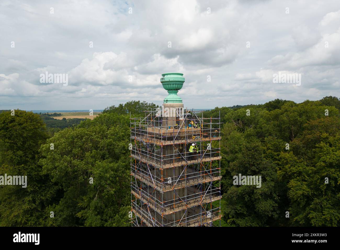 Specialists clean the Bridgewater Monument for the first time since the ...