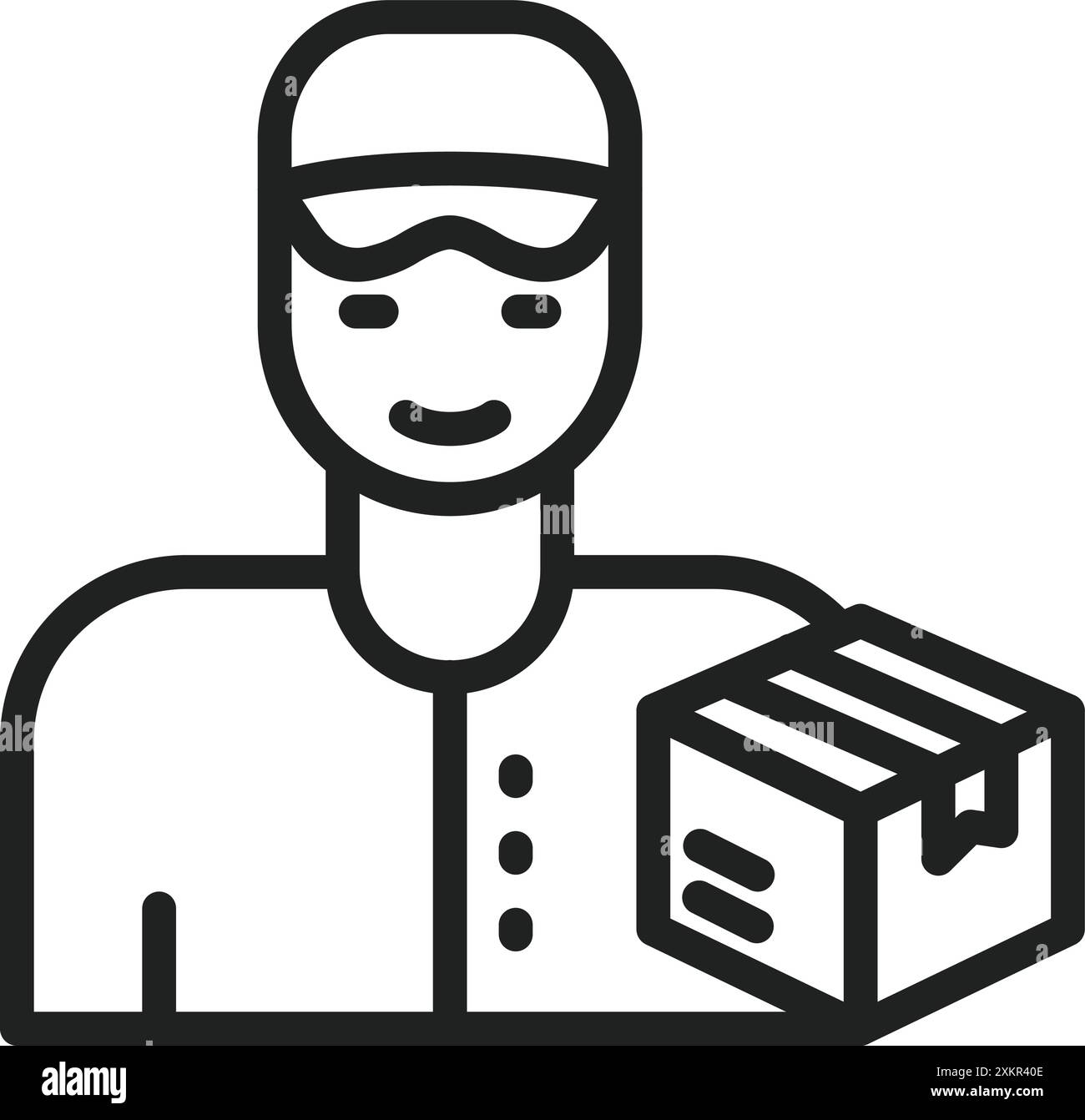 Delivery Man icon vector image. Suitable for mobile application web ...