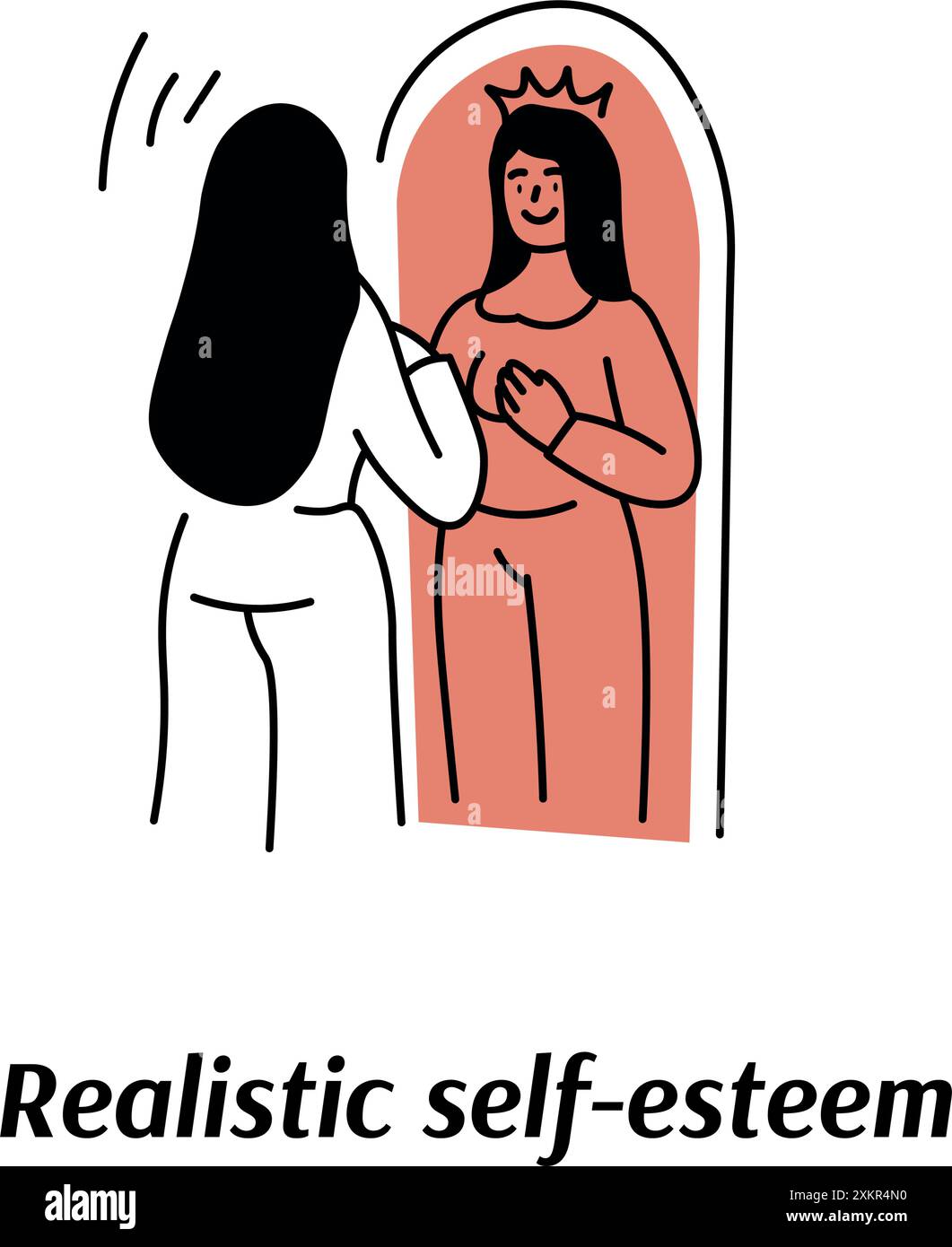 Illustration of realistic self esteem concept Stock Vector Image & Art ...