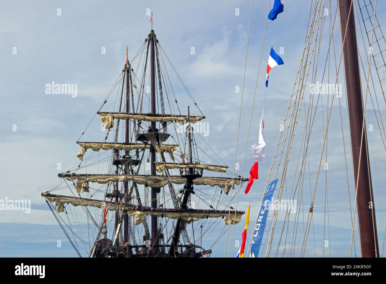 The ship Galeon Andalucia at the dock: replica of a 17th century ...