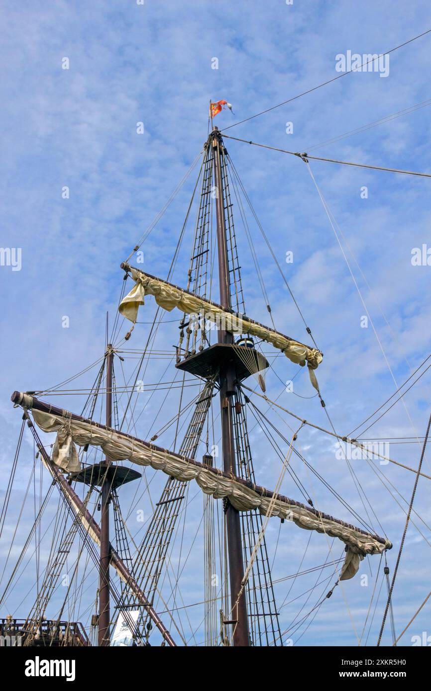 The ship Galeon Andalucia at the dock: replica of a 17th century ...